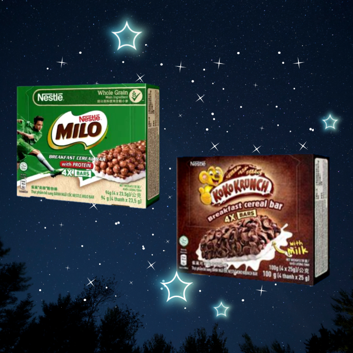 Nestle Milo /Koko Krunch Breakfast Cereal Bar With Milk -25g x 4 bars ...