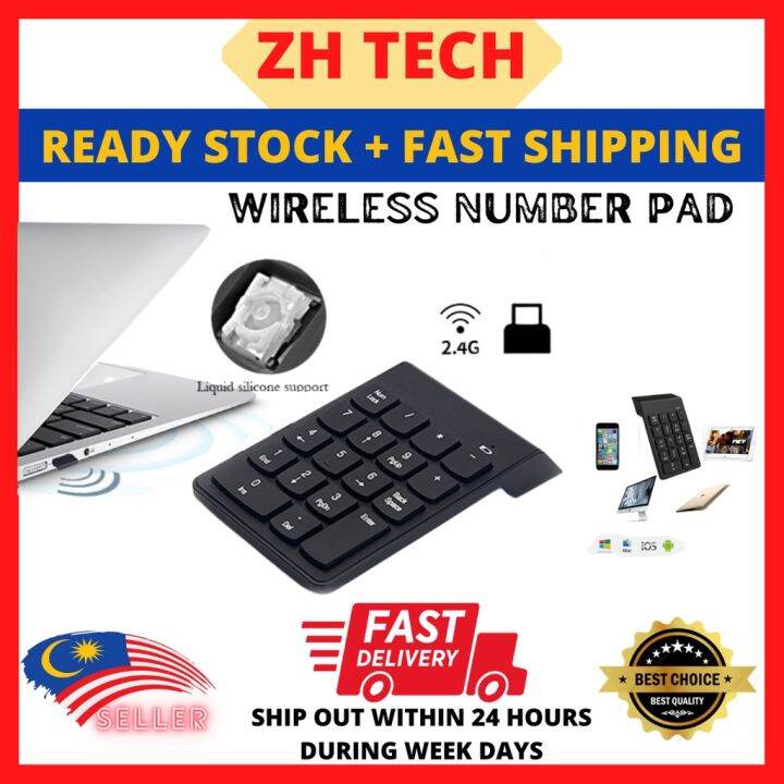 Keyboard Number Wireless Numeric Num Pad Numpad USB Receiver External ...