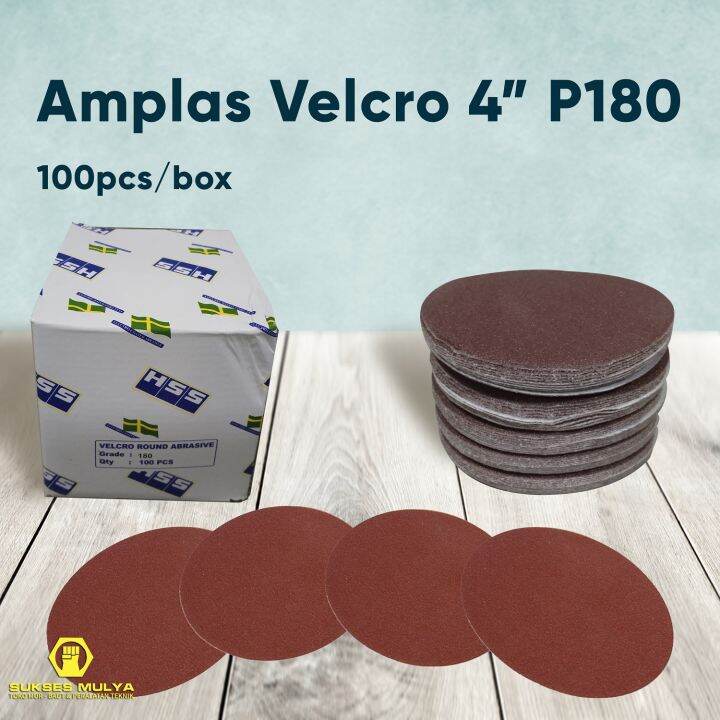 Amplas Bulat 4" Grit 180 Amplas Velcro 4" Amplas Templek Bulat | Lazada ...