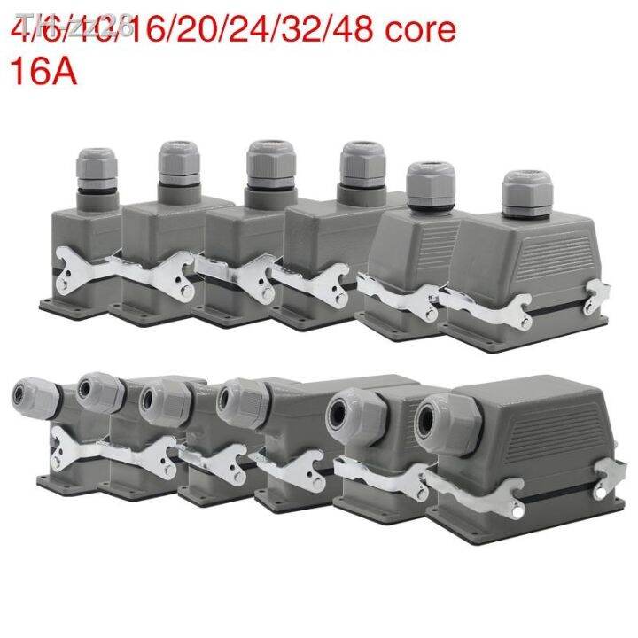 Industrial rectangular heavy duty connector hdc-he-4/6/10/16/20/24/32 ...