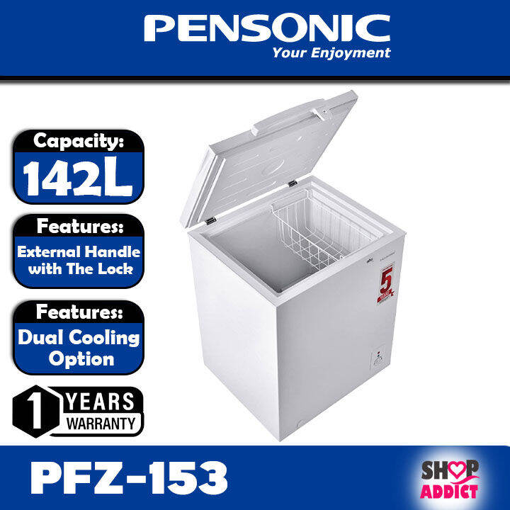 PENSONIC 142L Dual Cooling Options Chest Freezer PFZ-153 | Lazada