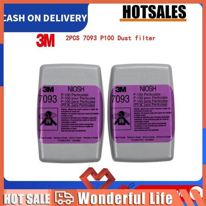 3M 1Pairs P100 7093 7093CN Dust Cover Anti-particulate Filter Cotton Filter Anti-dus Fiber Dust ...