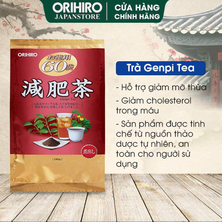 Trà Genpi giảm mỡ bụng và đùi Orihiro Nhật Bản 60 gói/túi | Lazada.vn