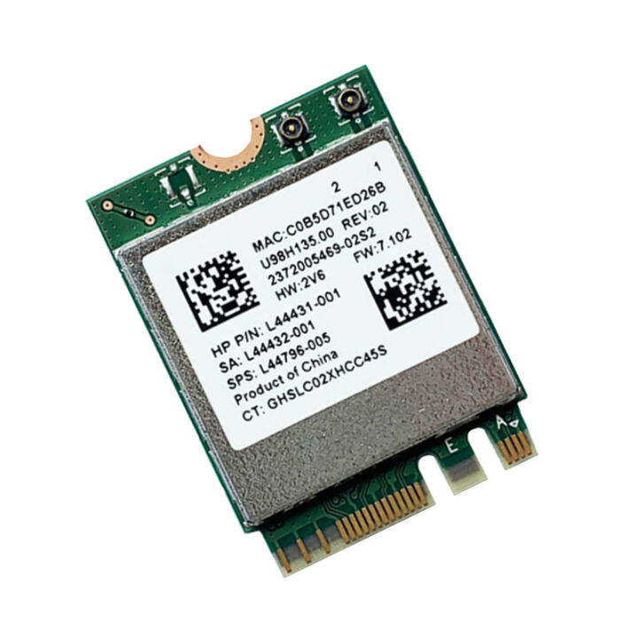 Wifi Adapter Realtek RTL8852BE Network Card WiFi 6 1800Mbps BT 5.0 Dual ...