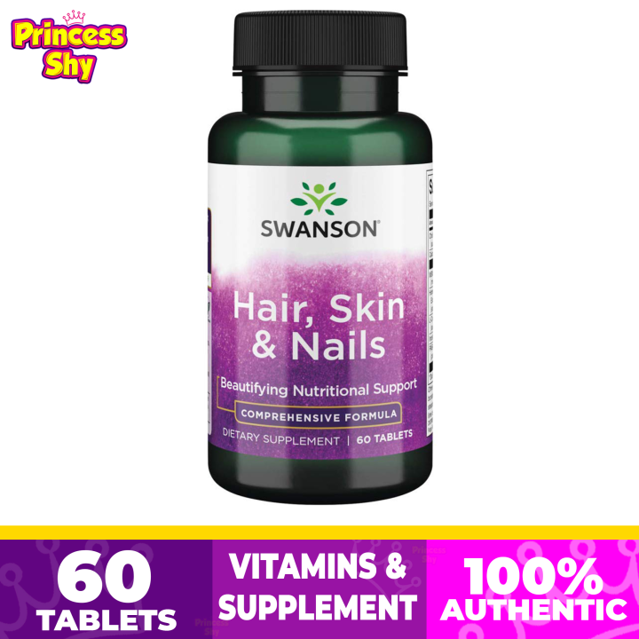 Swanson Hair Skin & Nails Beautifying Nutritional Support Comprehensive ...