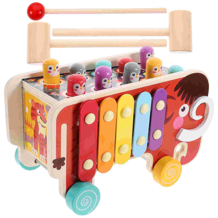 Hammer Toy Bench Pounding Wooden Toys Ball Xylophone Peg Montessori ...