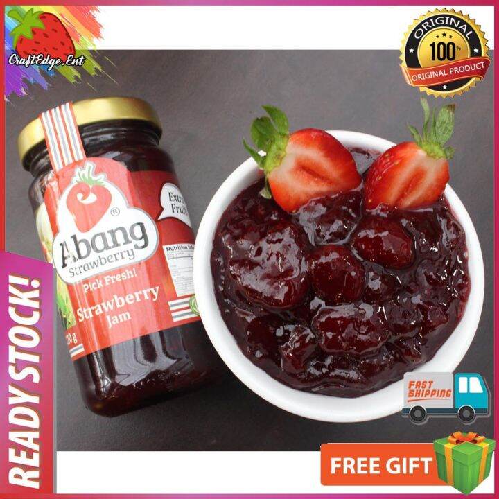STRAWBERRY JAM JEM STRAWBERI (EXTRA FRUITS) 220gm ABANG STRAWBERRY ...