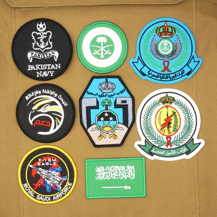 【YF】 Saudi Arabia Pakistan Navy Embroidered Patches Armband Badge with ...