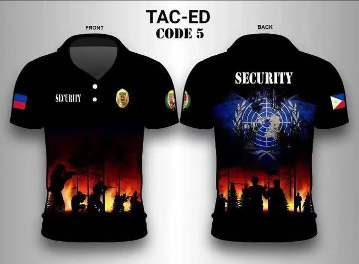 SECURITY OFFICER GUARD DEFENDER High Quality Full Sublimation Polo ...