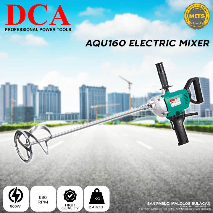 DCA ELECTRIC Mixer Drill for Mixing Grout Paint Mortar Mud Plaster ...