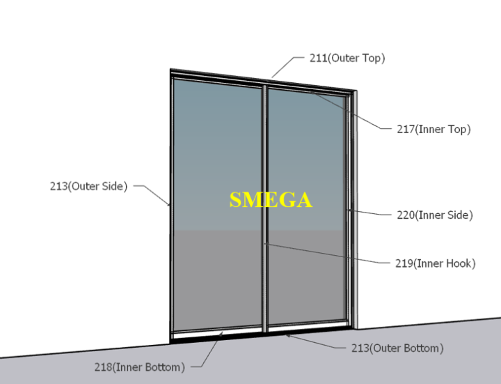 Aluminium Economic Sliding Door/Pintu Outer/Inner Frame [1FEET] | Lazada
