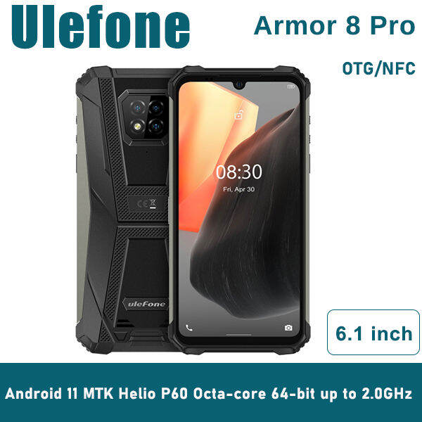 Ulefone Armor 8 Pro Rugged Phone, 8GB+128GB, Triple Back Cameras,Face ID & Fingerprint ...