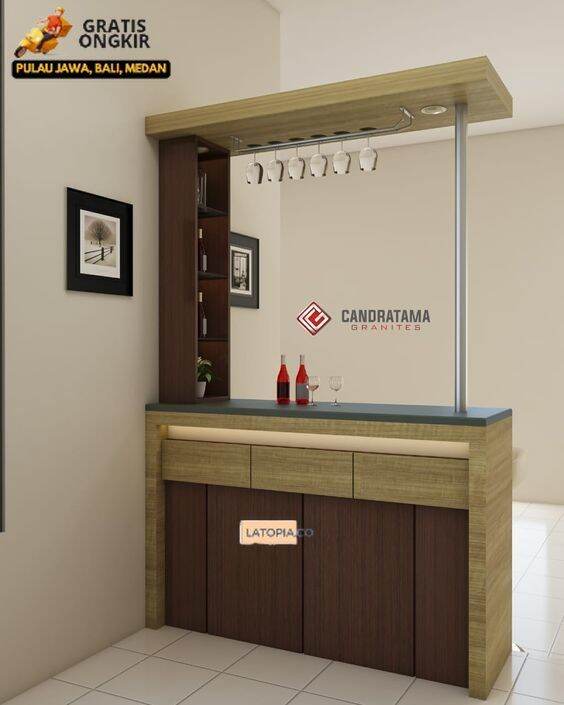 Meja bar minimalis set elmira | Lazada Indonesia