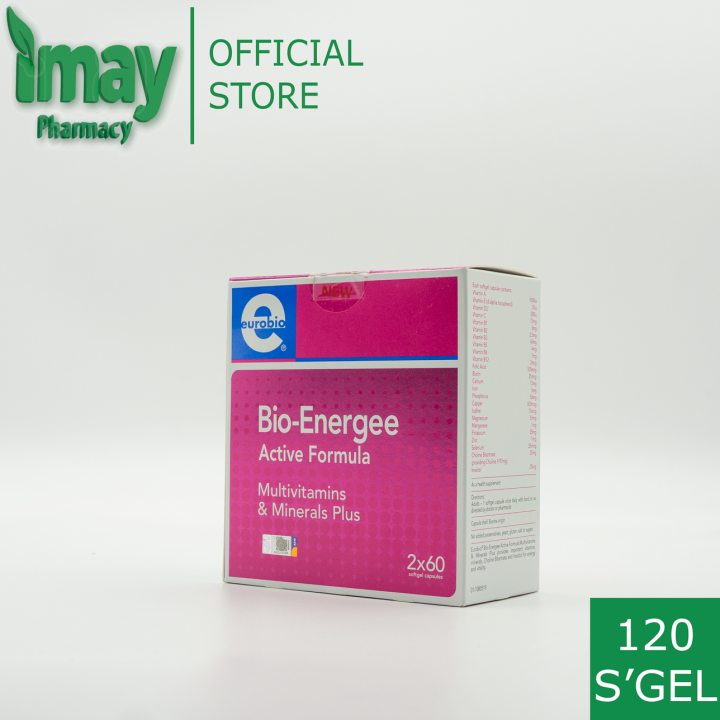 Eurobio Bio-Energee active formula Multivitamins & mineral plus 60 x 2 ...