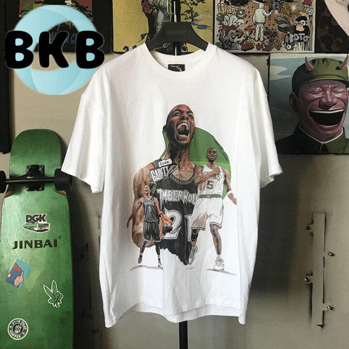 BKB ฤดูร้อนฒษใหม่ Kevin Garnett แขนสั้นขนาดใหญ่แนวสตรีทแบรนด์ยอดนิยม ...