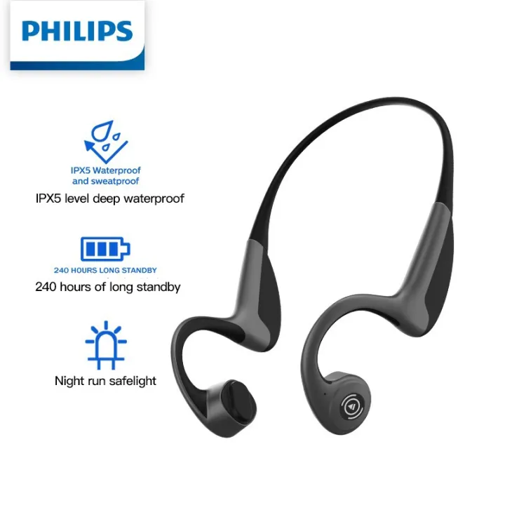 Philips original Bluetooth headset wireless bone conduction Z8 outdoor sports headset | Lazada PH