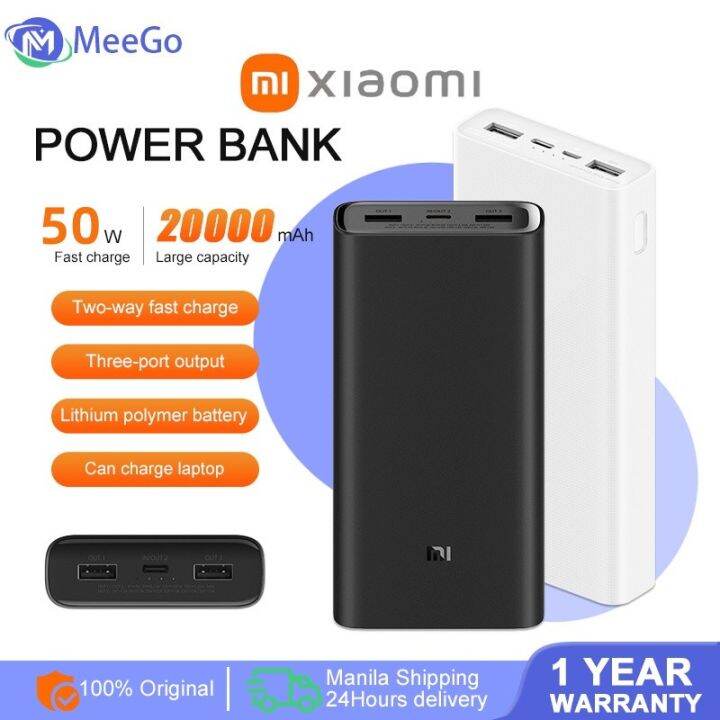 Xiaomi Powerbank 50W 20000mAh Mi Powerbank Fast Charge Mobile Power Original Powerbank COD ...