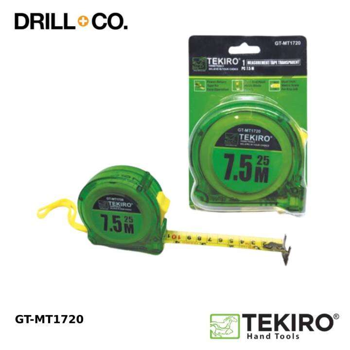 TEKIRO METERAN 7,5 METER TRANSPARAN GT-MT1720 Roll Meter Measurement ...