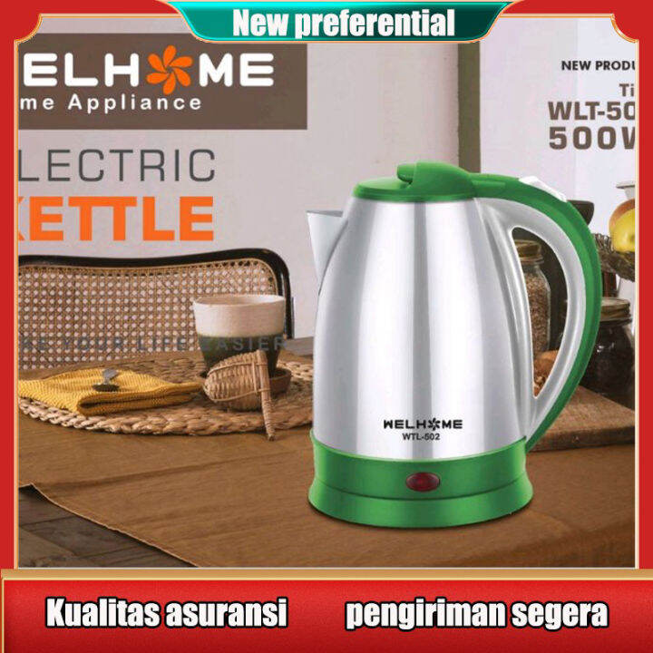 Welhome WLT-502 Kettle Teko Listrik 2L Pemanas Air Stainless Otomatis | Lazada Indonesia
