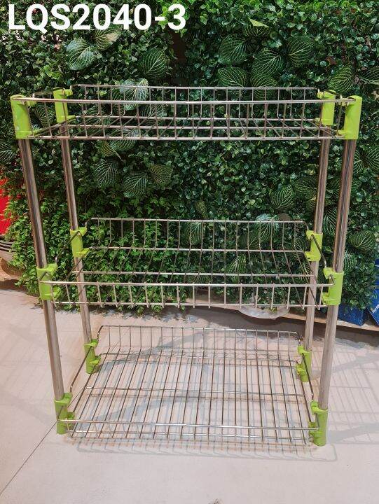 3 Layer Stainless Steel Rectangular Stand (LQS2040-3) | Lazada PH