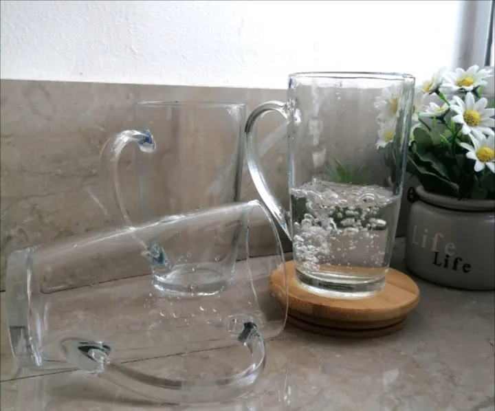 Delisoga Deli Glassware Glass Mug Set Thick Glass 6pcs 400ml 5inch ZB45 ...