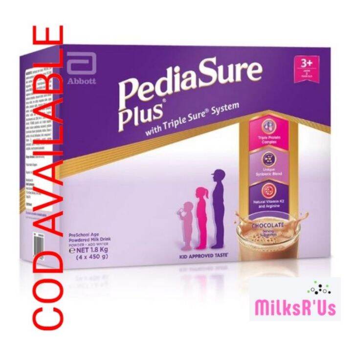 【COD】 PediaSure Plus Chocolate 1.8kg Formula Powder Milk Drink Pedia ...
