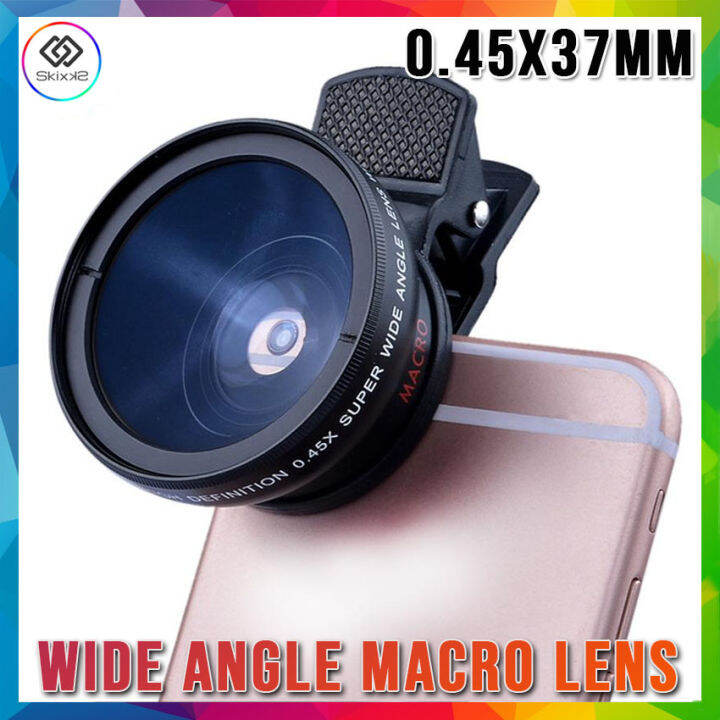 0.45x 37mm Super Wide Angle Macro Lens for Mobile Phone and Camera (Black) | Lazada PH