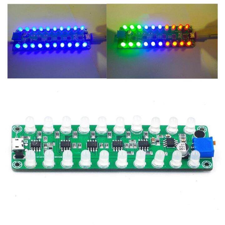 Stereo Music Spectrum LED light Audio Level Indicator Amplifier VU ...