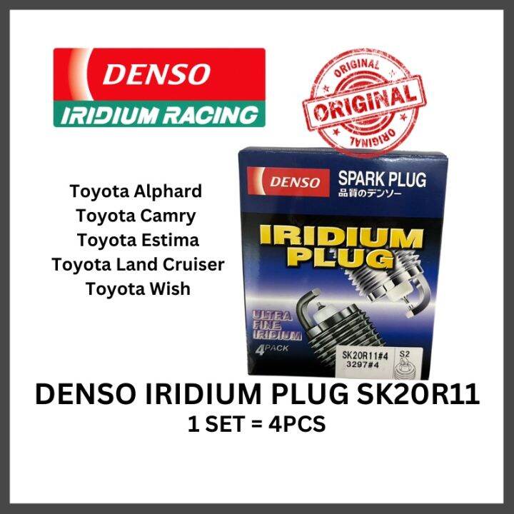 DENSO Iridium Plug SK20R11 Toyota Camry ACV40 ACV50 Estima ACR50 Vellfire ANH20 Wish ZNE10 Land ...