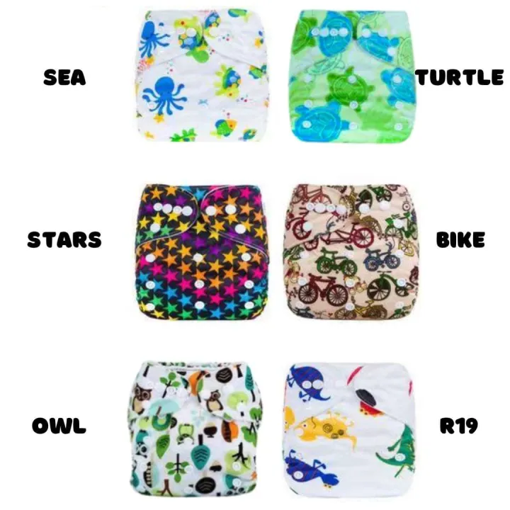 Magic Magi Baby Cloth Diaper Breathable Absorbent Layer Elastic back ...