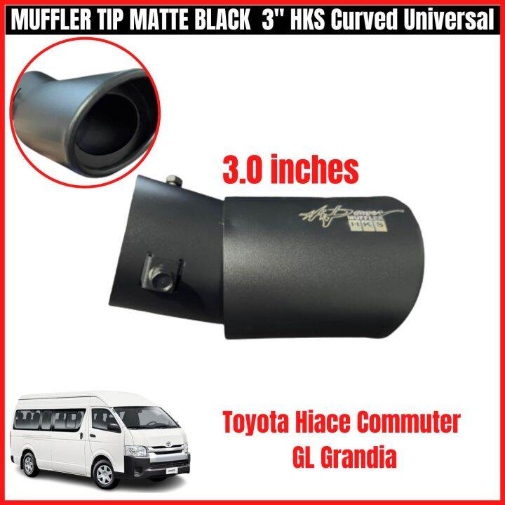 Toyota Hiace Commuter and GL Grandia MUFFLER TIP MATTE BLACK 3" HKS ...