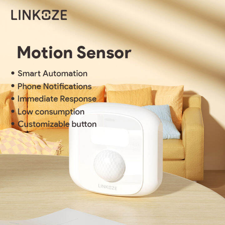 Linkoze Motion Sensor PIR Motion Sensor พร้อมเซนเซอร์ตรวจจับแสง Smart Home APP Smart Control ...