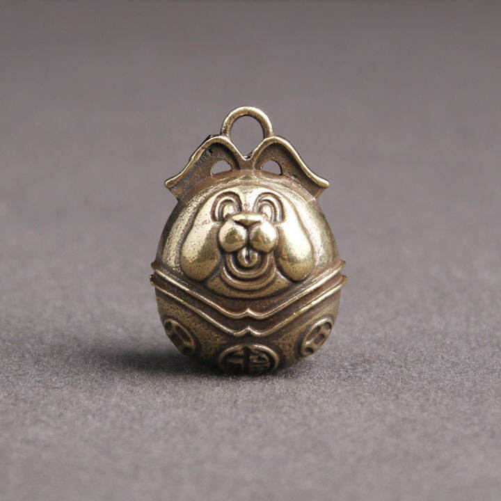 จี้ห้อยพวงกุญแจรูปกระดิ่ง Wangcai ทองเหลืองแท้จี้ระฆังทองแดงรูปการ์ตูน ...