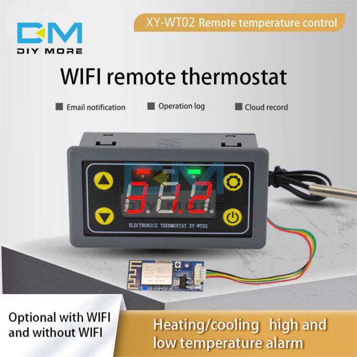 Diymore Wt02 Digital Temperature Controller Remote Wifi Thermostat Heating Cooling Control