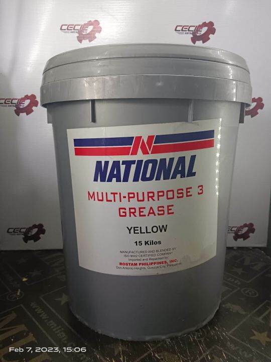 National Mutli Purpose Lithium Grease 3 Yellow 15kg 1 Pail | Lazada PH