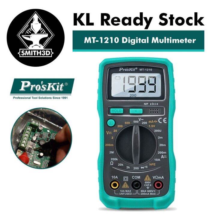 Pro'sKit MT-1210 3½ Compact Digital Multimeter for 3D Printer Diagnose ...