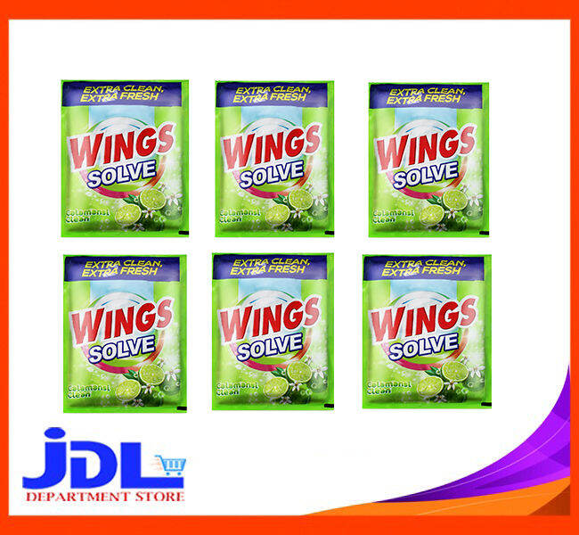 JDL WINGS SOLVE POWDER CALAMANSI CLEAN 60G ( 6PCS) | Lazada PH