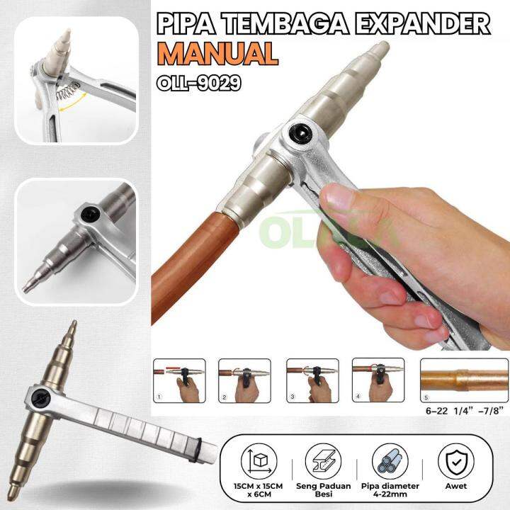 【COD】Tube Expander Swaging Tool Pipa AC Flaring Tool 6-22mm Alat ...