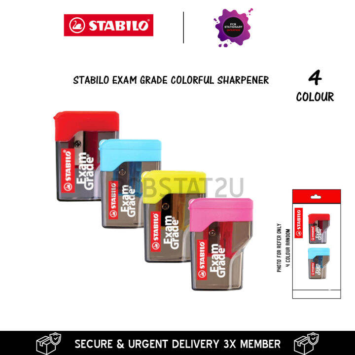 Stabilo Exam Grade Colorful Sharpener 4538 - (1's) Value Pack 2IN1 | Lazada