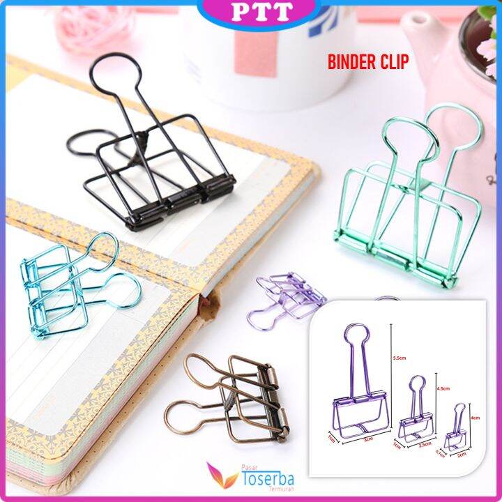 Paper Clip Besi Warna-Warni Klip Penjepit Buku Bahan Metal Penjepit ...