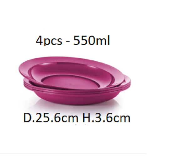 Tupperware Deep Plate set (4pcs) | Lazada
