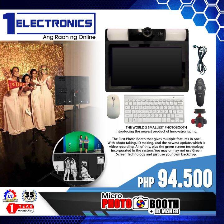 1Electronics MicroPhotoBooth + IDMaker – Micro Photo Booth Machine with ...