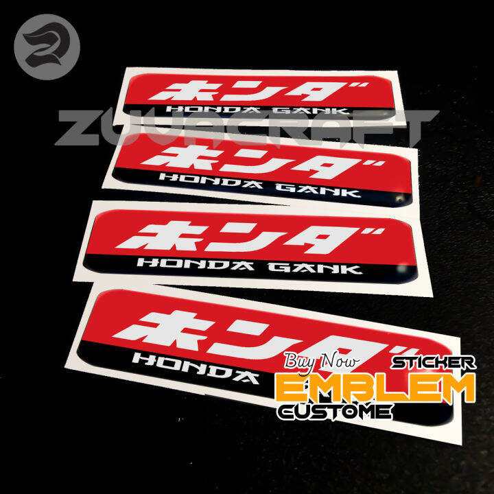 STIKER MOTOR HONDA EMBLEM TIMBUL ESP 3D LOGO Honda Gank BOX FILTER ...