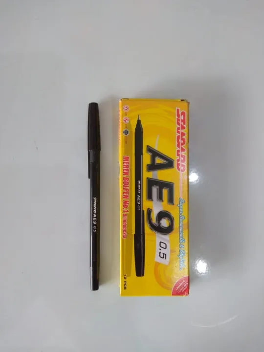 STANDARD Bolpen AE9 hitam (1 kotak isi 12 pc) | Lazada Indonesia