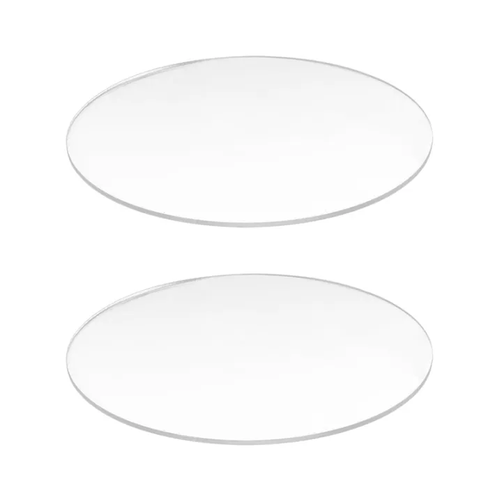 2X Transparent 3mm Thick Mirror Acrylic Round Disc Diameter:70mm ...