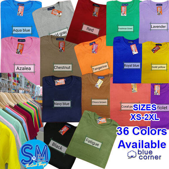 BLUE CORNER PLAIN ROUND NECK T-SHIRT | Lazada PH