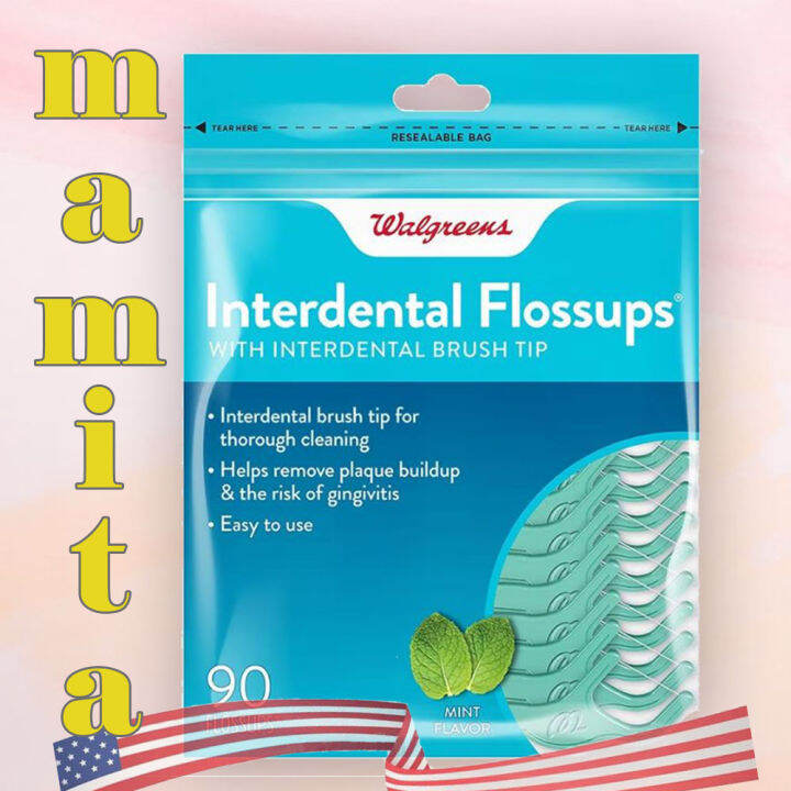 Walgreens, Interdental Flossups With Interdental Brush Tip, Mint Flavor ...