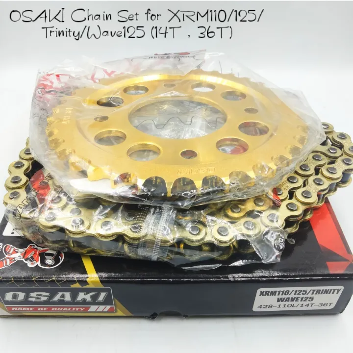 OSAKI CHAIN SET FOR SNIPER150/RAIDER150/XRM110/WAVE125 | Lazada PH