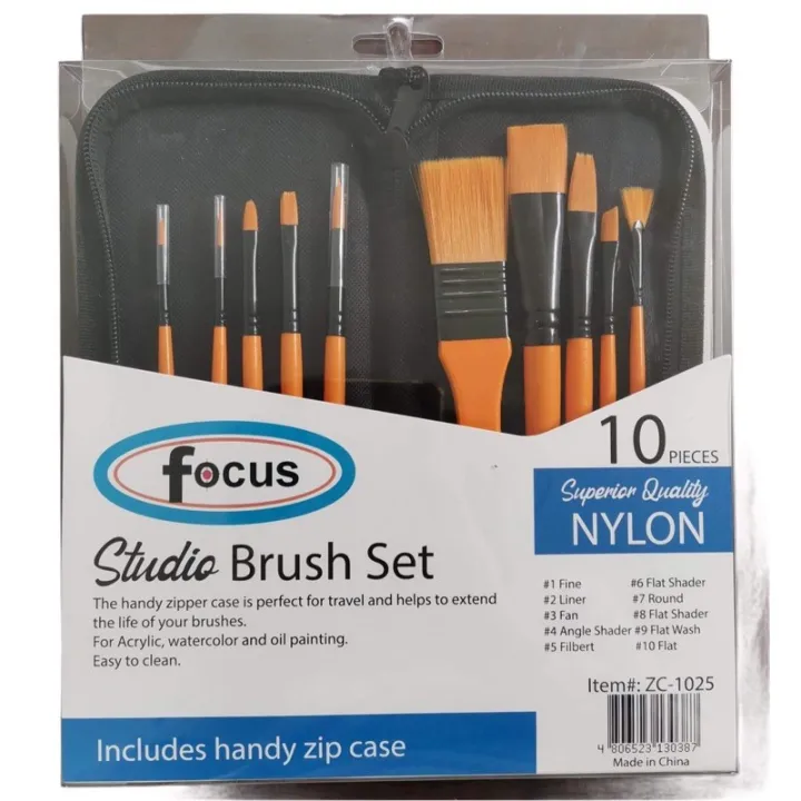Focus Studio Brush Set / Artist Brush Set Nylon Brush | Lazada PH
