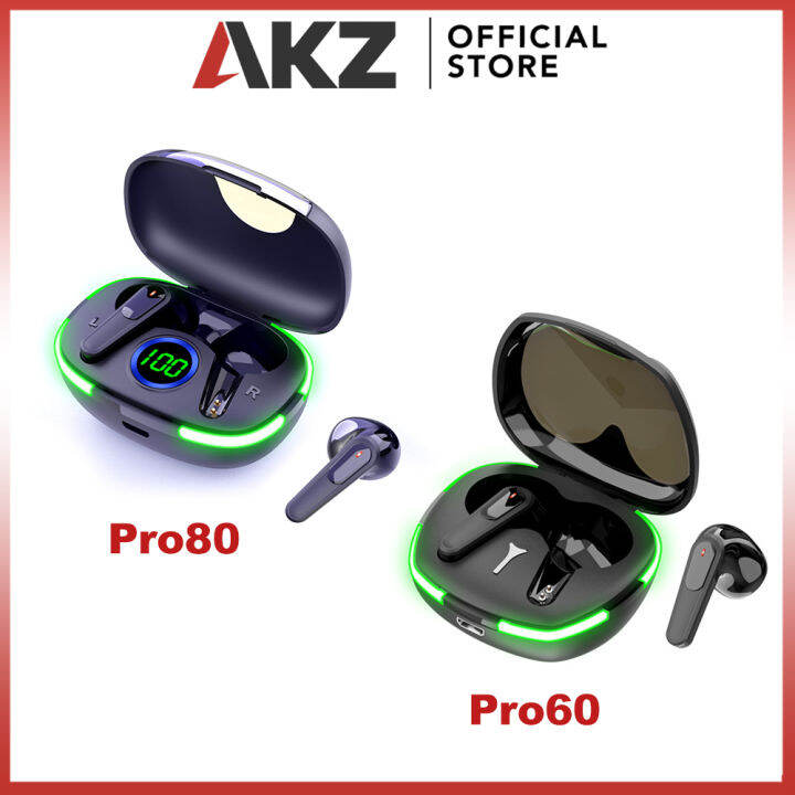AKZ Tws Pro60 Pro80 Wireless Bluetooth Headphones Noise Reduction Game ...